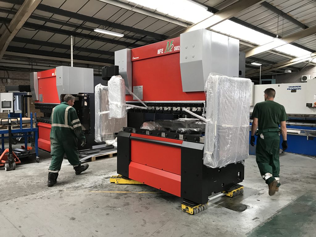 Installing our Amada Manual Bending Cell | Quality Metal Products Blog