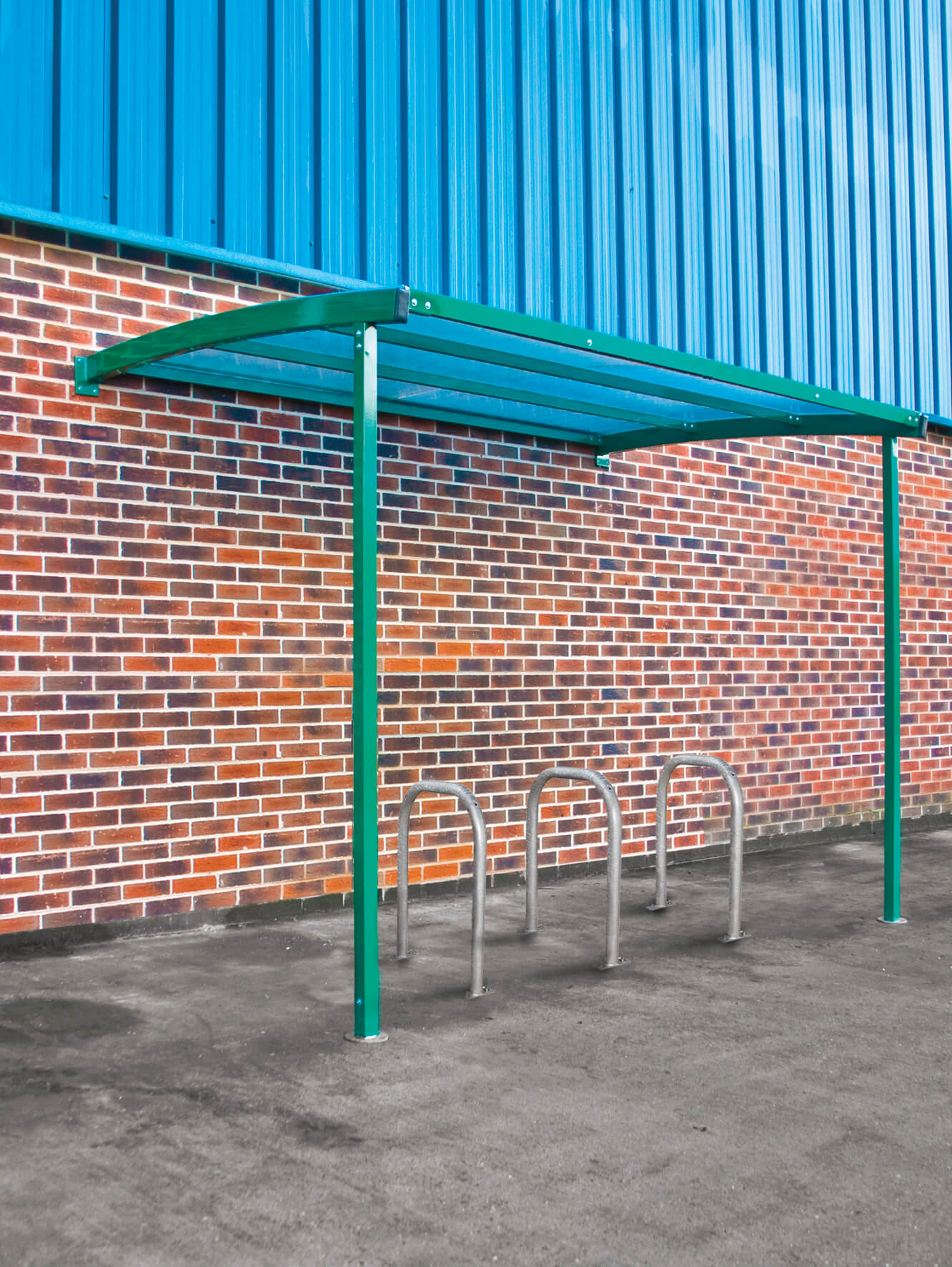 Wall Mounted Cycle Shelter Installation | Quality Metal Products Blog